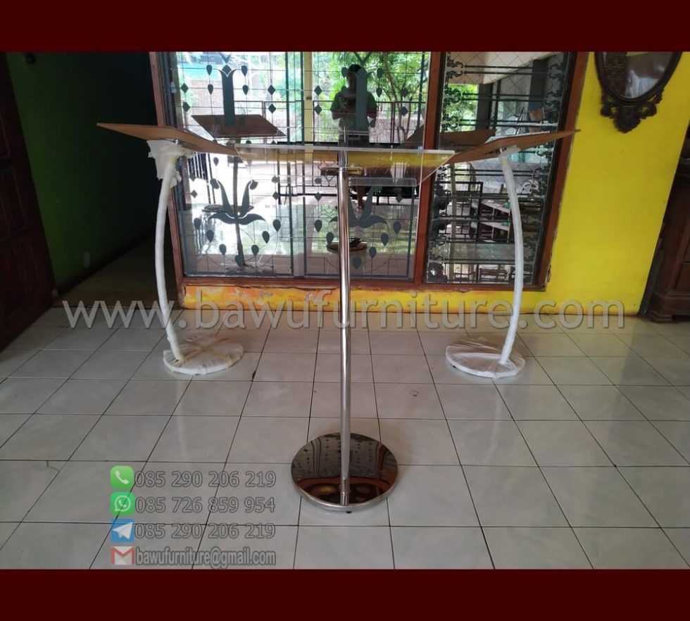 Promo Mimbar Podium Pulpits Minimalis Akrilik Stainless | Podium Mimbar ...