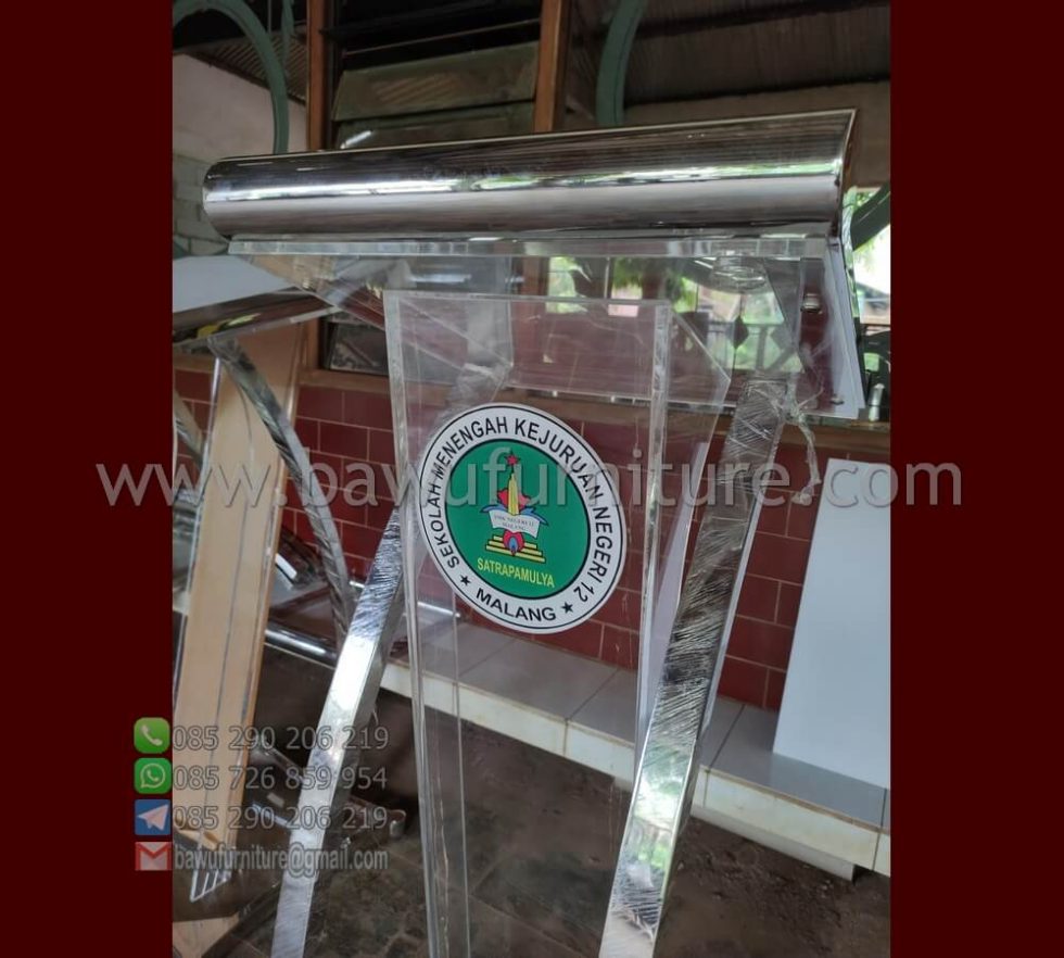 Jual Podium Minimalis SMK N 12 Malang Model Terbaru | Podium Mimbar ...
