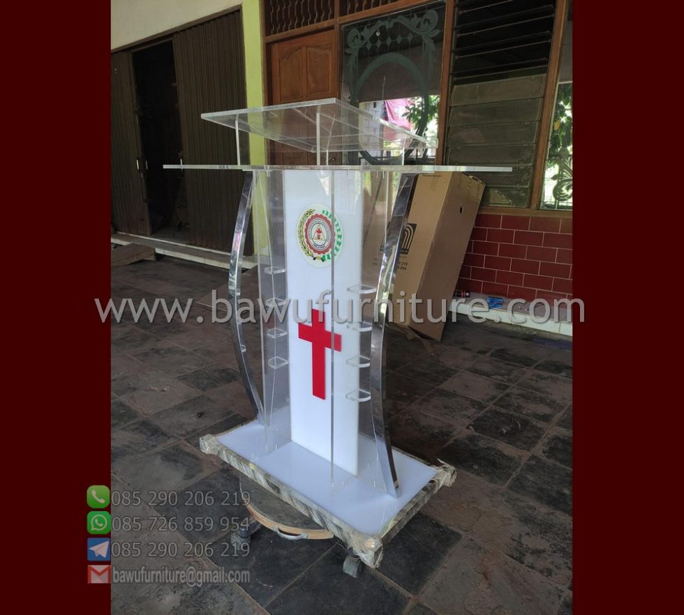 Mimbar Gereja KIBAID Minimalis Modern | Podium Mimbar Pidato Minimalis ...