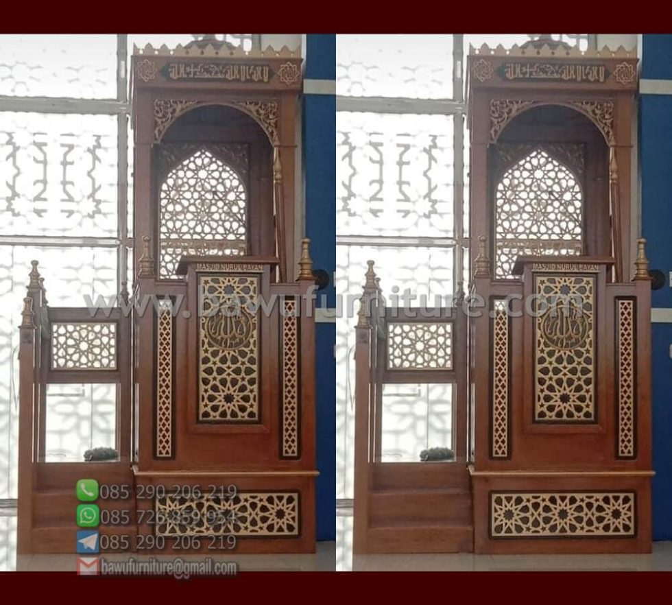New Mimbar Masjid Atap Kubah Minimalis | Podium Mimbar Pidato Minimalis ...